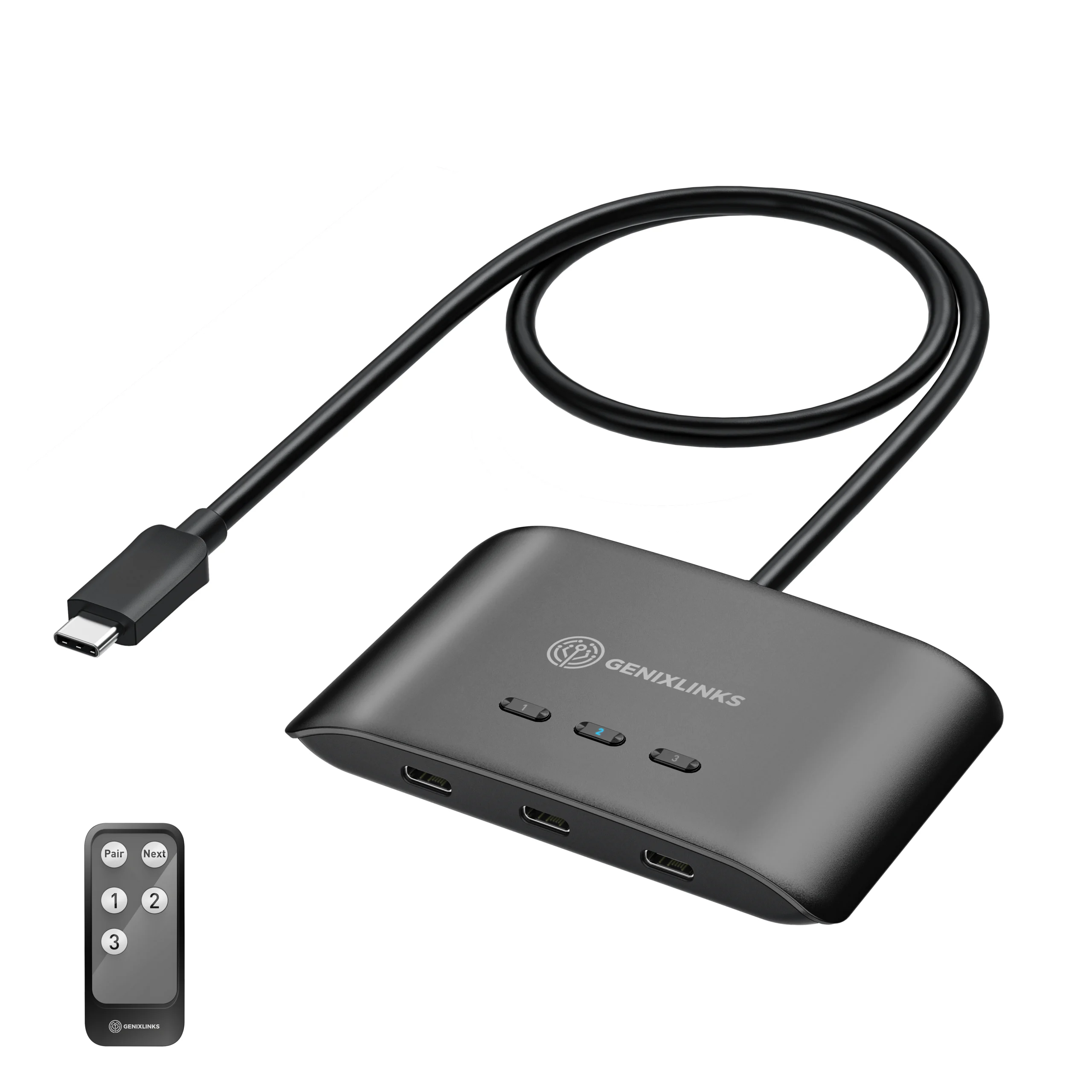 20Gbps 3-in-1-Out USB C Switch - GenixLinks - Linking Devices Together